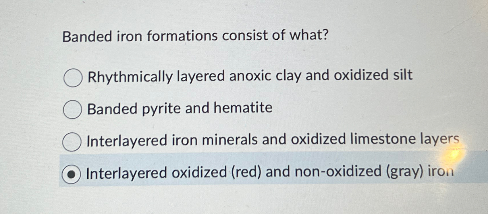 Solved Banded iron formations consist of what?Rhythmically | Chegg.com ...
