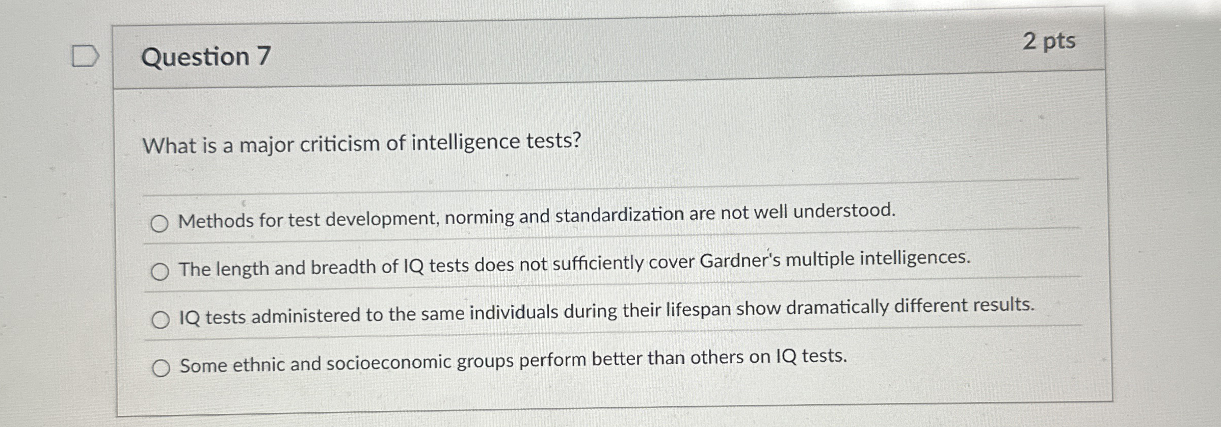 Solved Question 72 ﻿ptsWhat is a major criticism of | Chegg.com
