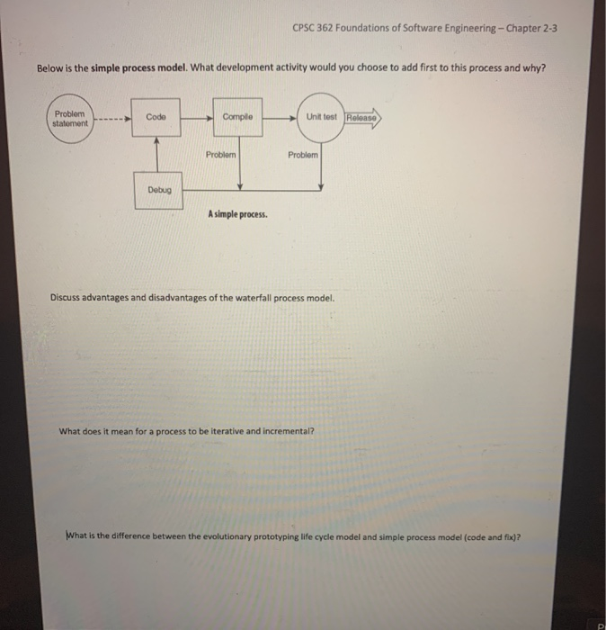 Solved CPSC 362 Foundations of Software Engineering - | Chegg.com