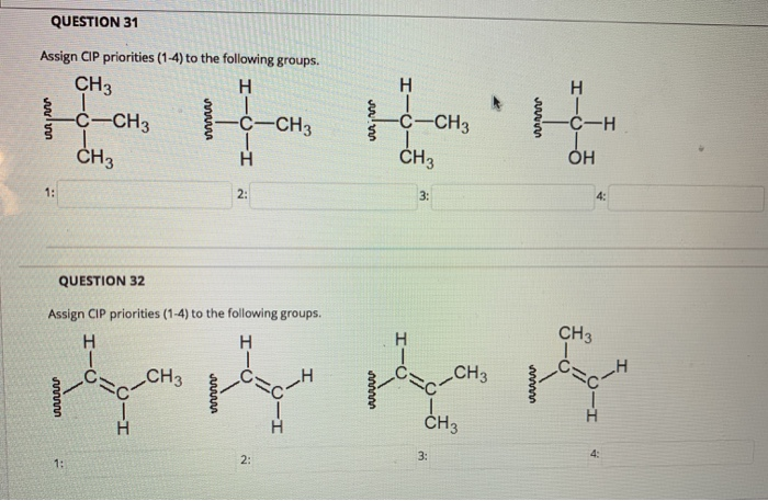 Solved QUESTION 31 Assign CIP priorities (1-4) to the | Chegg.com