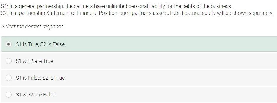 Solved S1: The partners' drawing account are shown in the | Chegg.com