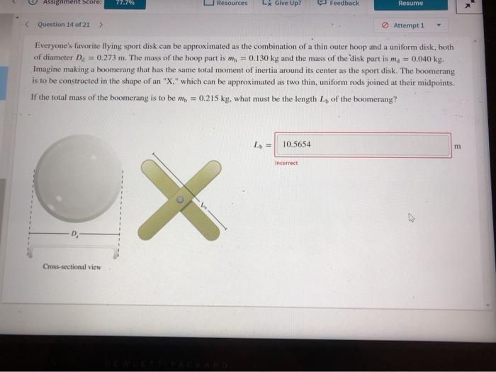 Solved Assignment Score! Resources Lx Give Up? Feedback | Chegg.com