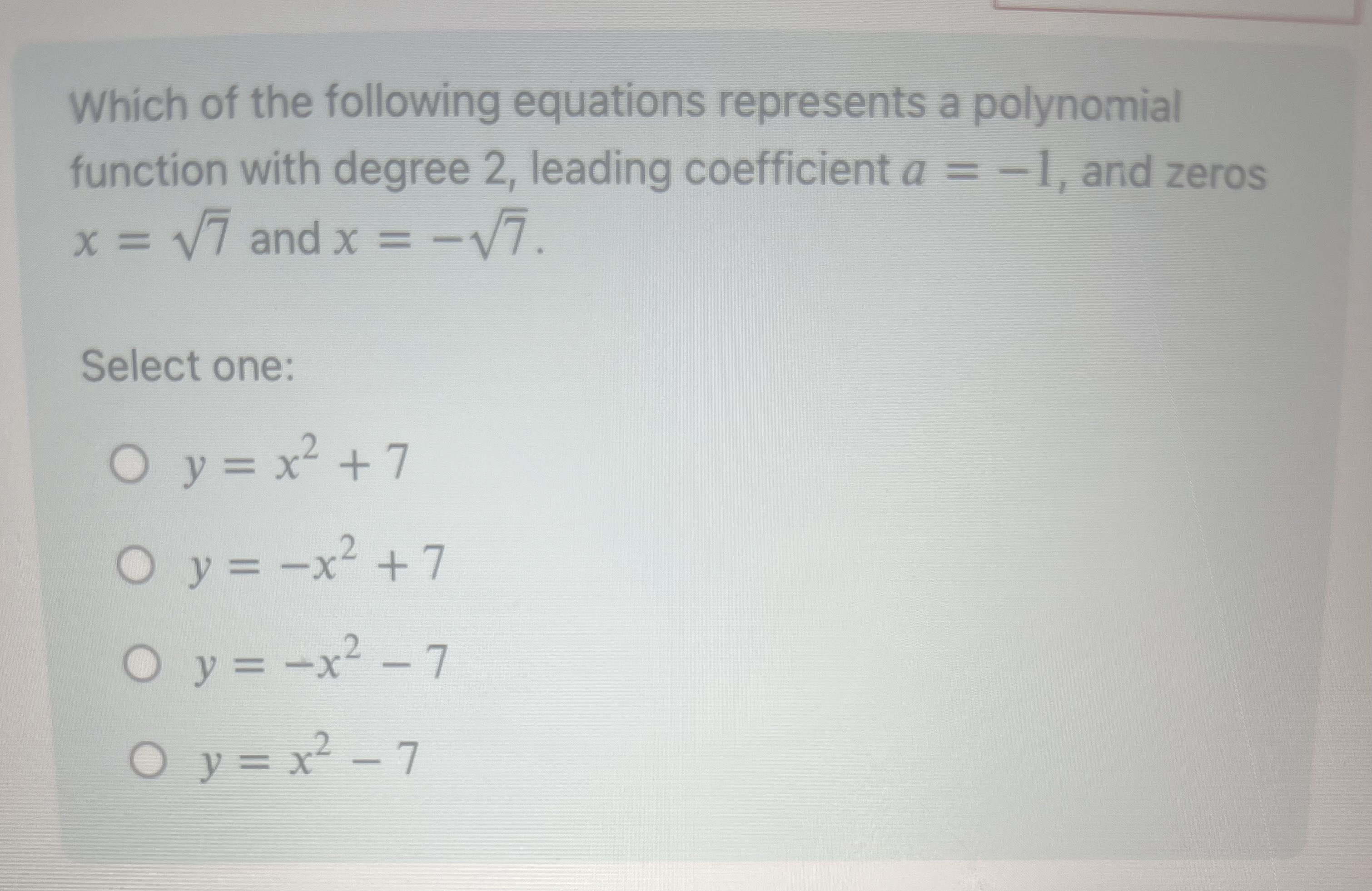 Solved Which of the following equations represents a | Chegg.com