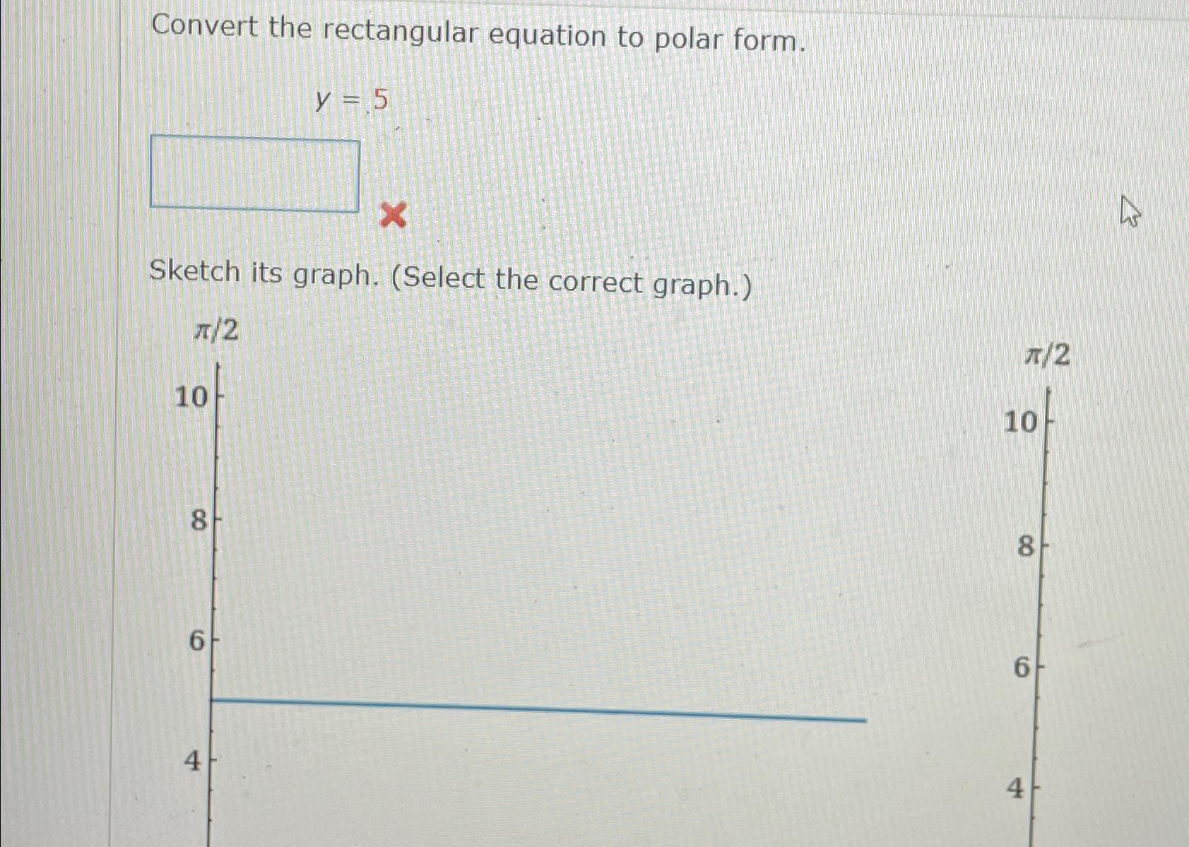 Solved Convert the rectangular equation to polar | Chegg.com