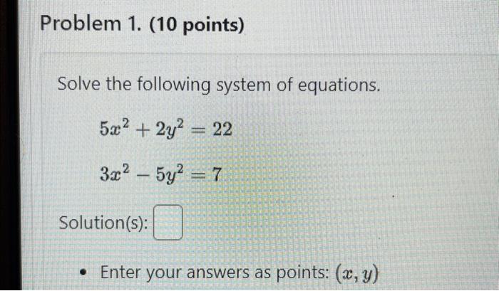 Solved Solve the following system of equations. | Chegg.com