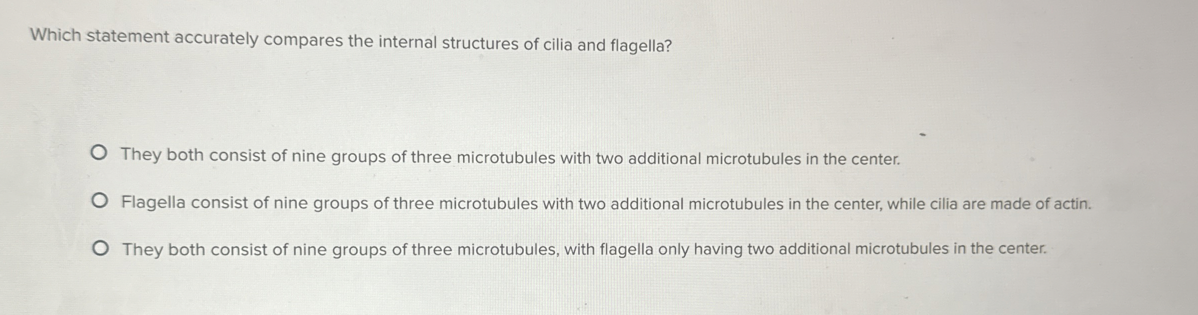 Solved Which statement accurately compares the internal | Chegg.com