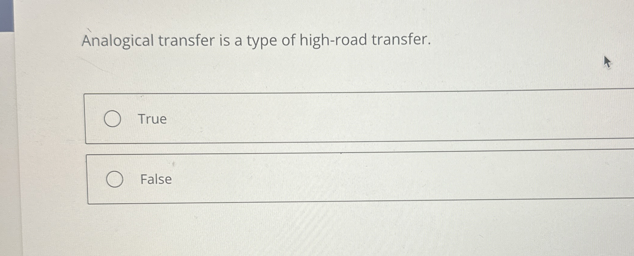 Solved Analogical transfer is a type of high-road | Chegg.com