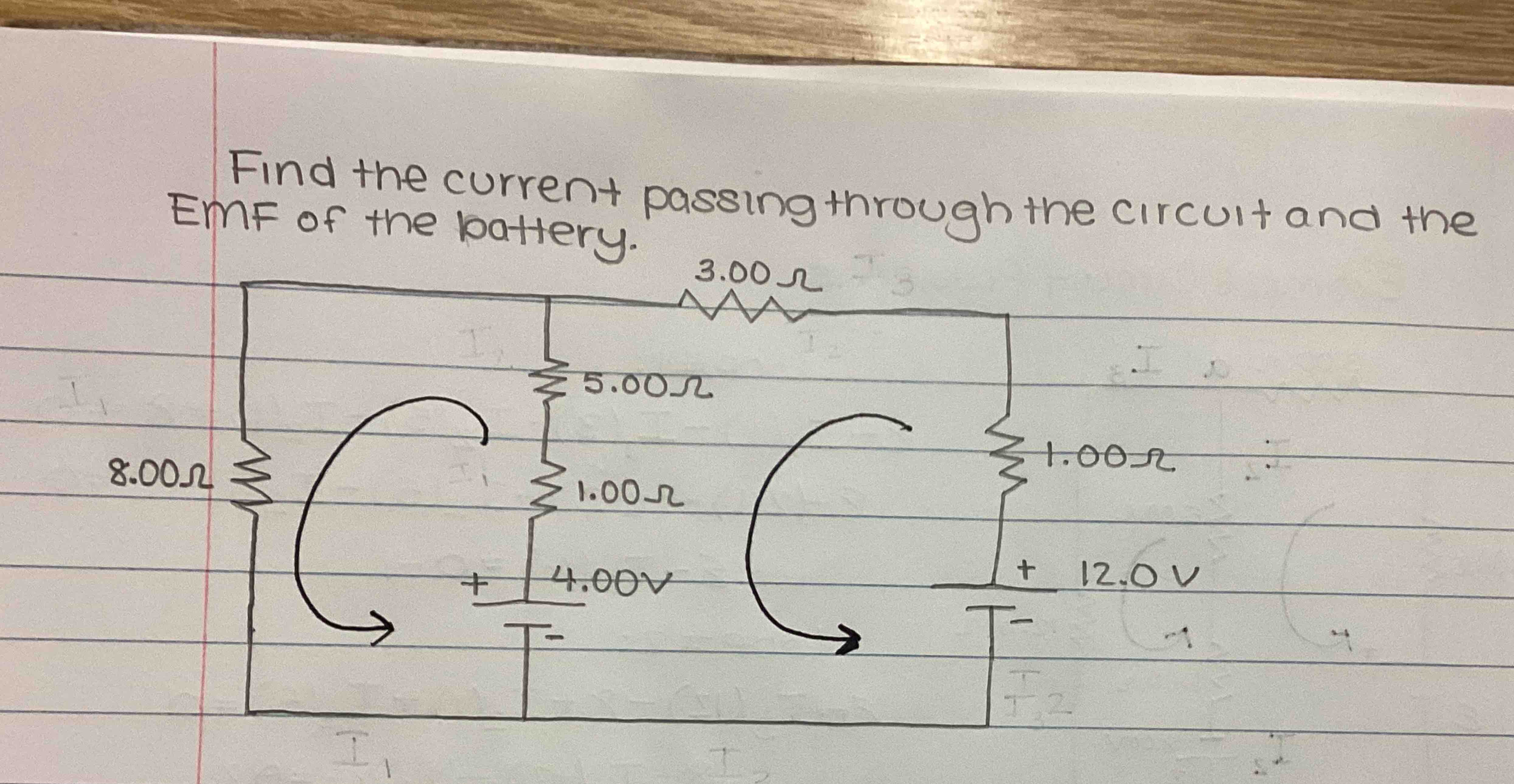 Solved Find the current passing through the circult and | Chegg.com