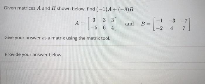 Solved Given the matrix A shown below, what is the element | Chegg.com