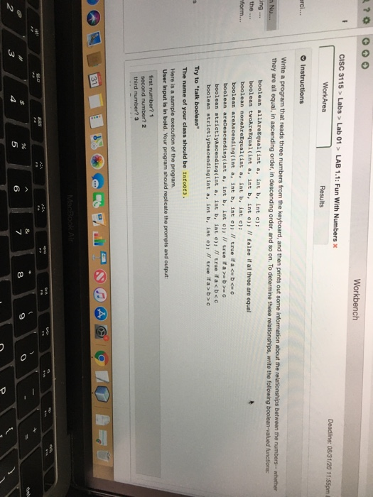 Solved 370 Workbench 1 CISC 3115 > Labs > Lab 01 > LAB 1.1: | Chegg.com