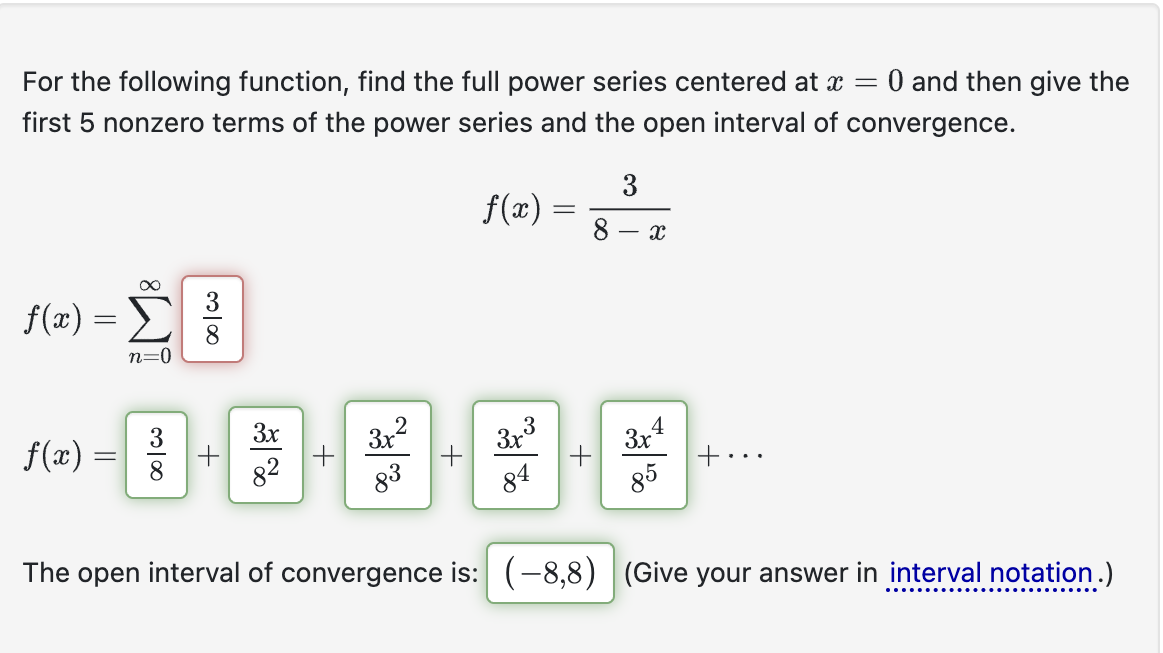 For the following function, find the full power | Chegg.com