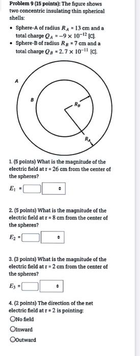 Solved Problem 9 (15 points): The figure shows two | Chegg.com