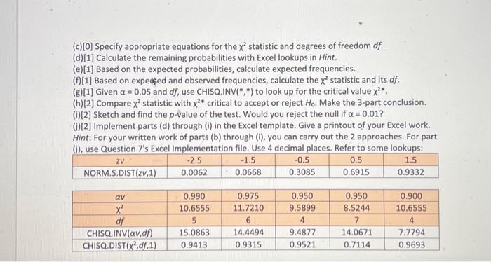 Solved Question 07 10 Points Goodness Of Fit Test Of The