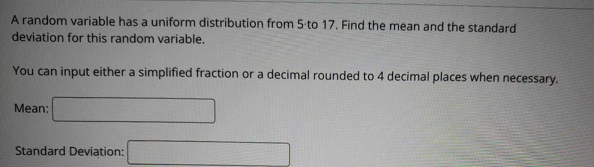 Solved A Random Variable Has A Uniform Distribution From 5 2263