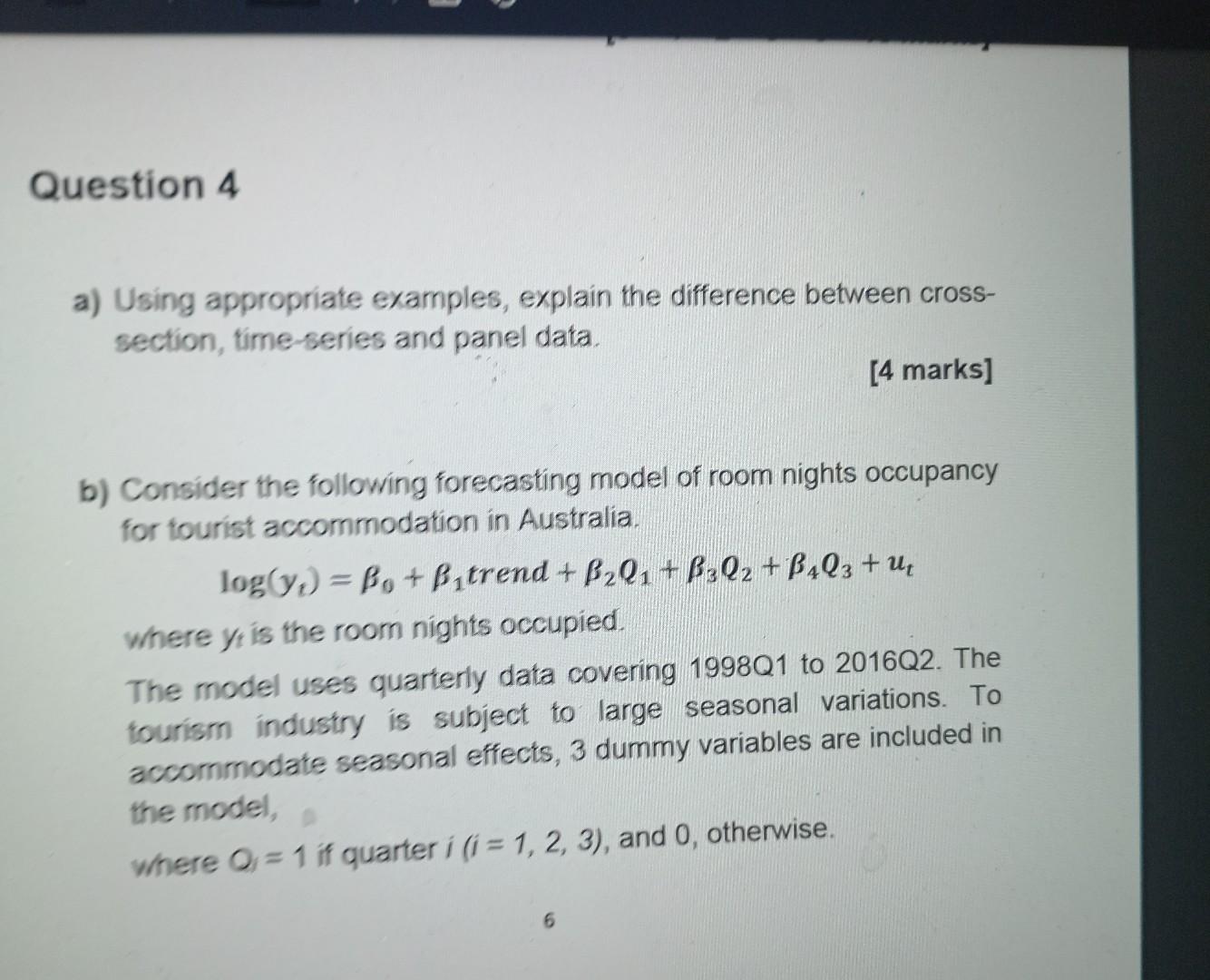 Solved a) Using appropriate examples, explain the difference | Chegg.com