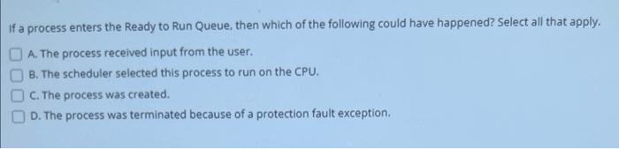 Solved Which of the following would generate an asynchronous | Chegg.com