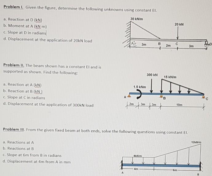 Solved Problem I. Given the figure, determine the following | Chegg.com