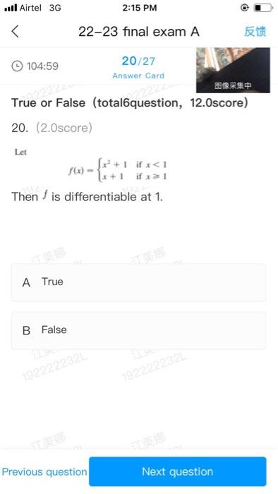 [Solved]: True or False (total6question, 12.0score) 17. (2.
