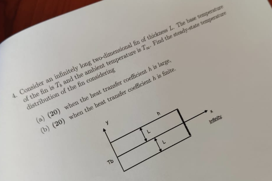 Solved Consider an infinitely long two-dimensional fin of | Chegg.com