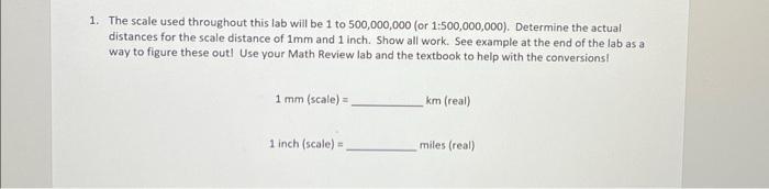 Solved 1. The scale used throughout this lab will be 1 to | Chegg.com