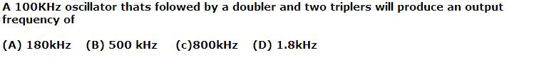Solved A 100KHz oscillator thats folowed by a doubler and | Chegg.com