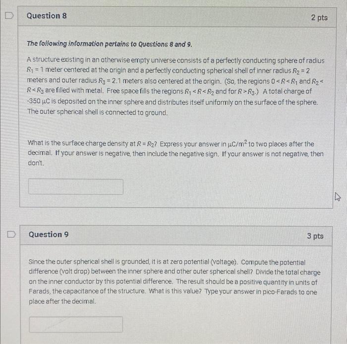 Solved The following information pertains to Questions 8 and | Chegg.com