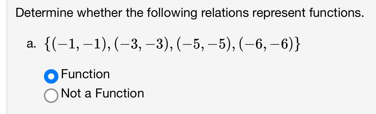 Solved Determine Whether The Following Relations Represent
