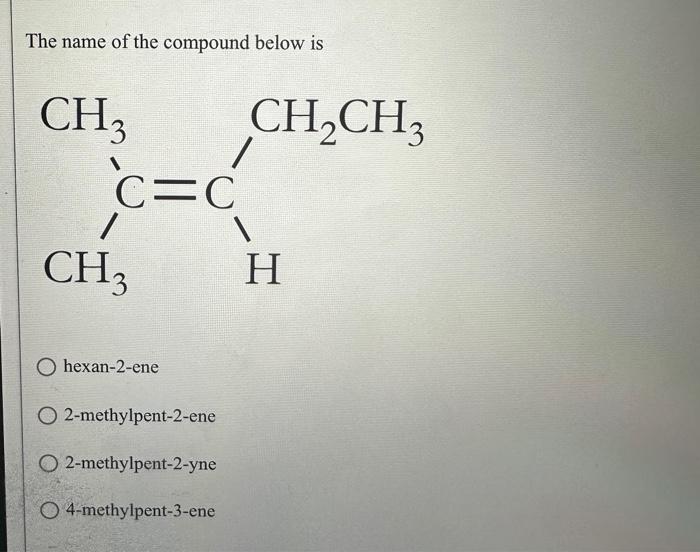 Solved The name of the compound is 4-chlorohexanol | Chegg.com