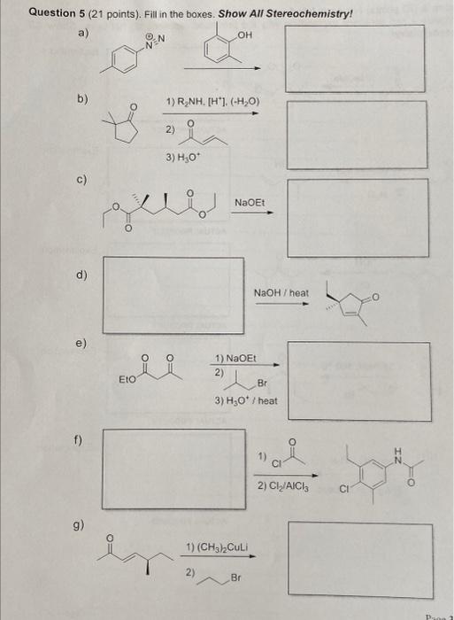 Solved Question 5 (21 points). Fill in the boxes. Show All | Chegg.com