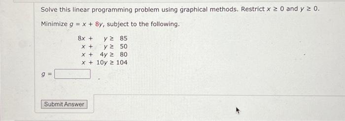 Solved Solve This Linear Programming Problem Using Graphical 3712