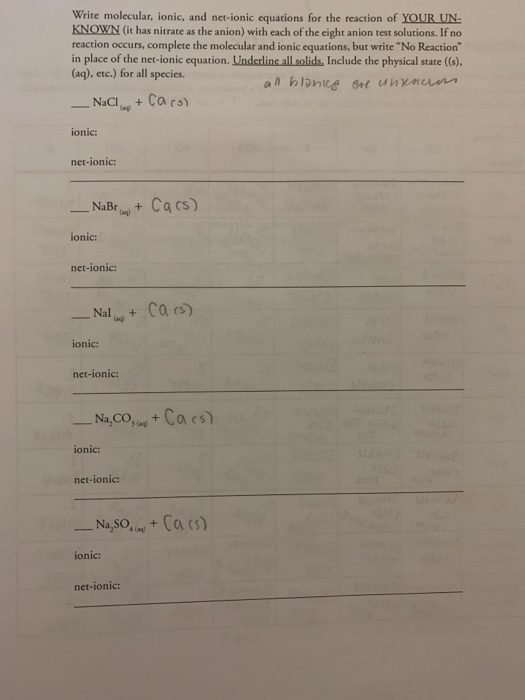 Solved Write molecular, ionic, and net-ionic equations for | Chegg.com