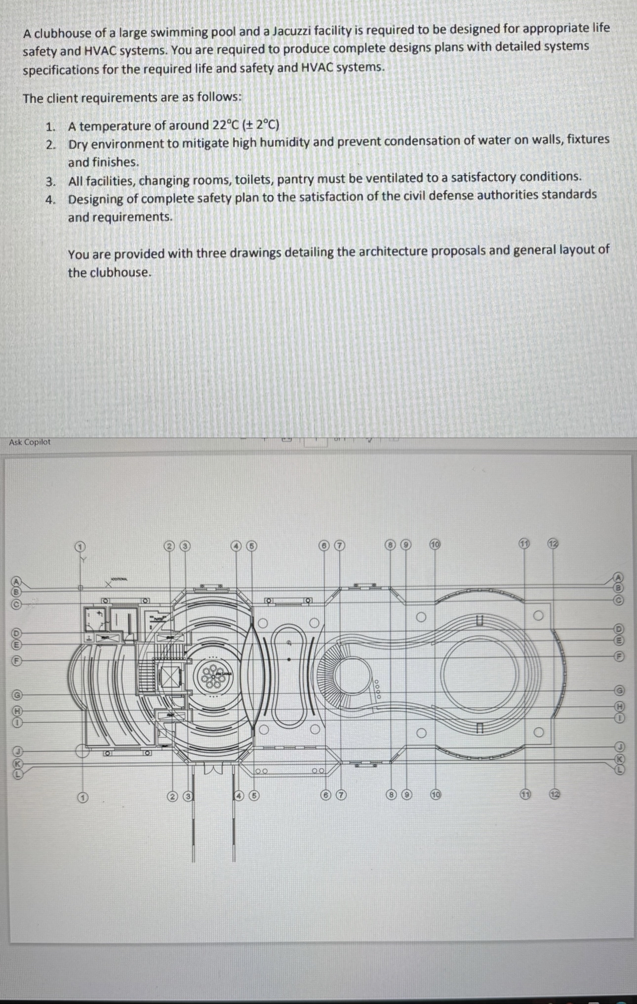 Solved A clubhouse of a large swimming pool and a Jacuzzi | Chegg.com
