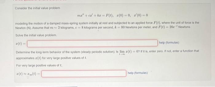 Solved Consider the initial value problem | Chegg.com