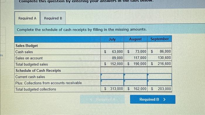 Solved Exercise 7-3A (Algo) Preparing a schedule of cash | Chegg.com