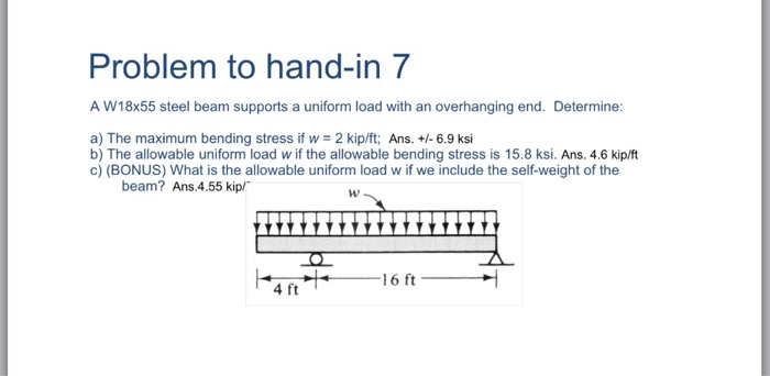 W Steel Beam Allowable Uniform Load - The Best Picture Of Beam