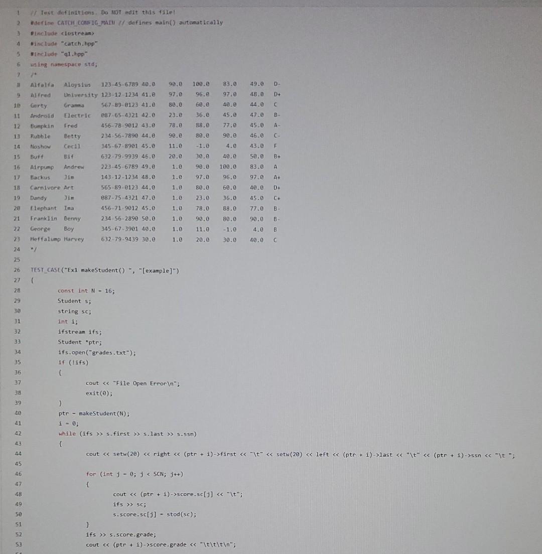 Short Description. You will make the struct Student | Chegg.com