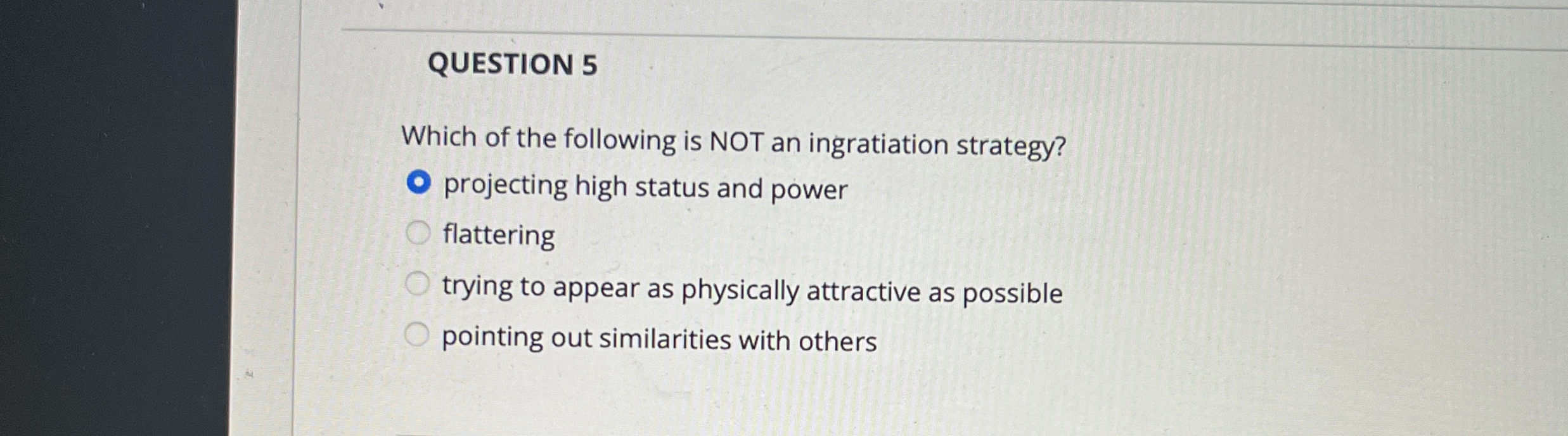 Solved QUESTION 5Which of the following is NOT an | Chegg.com