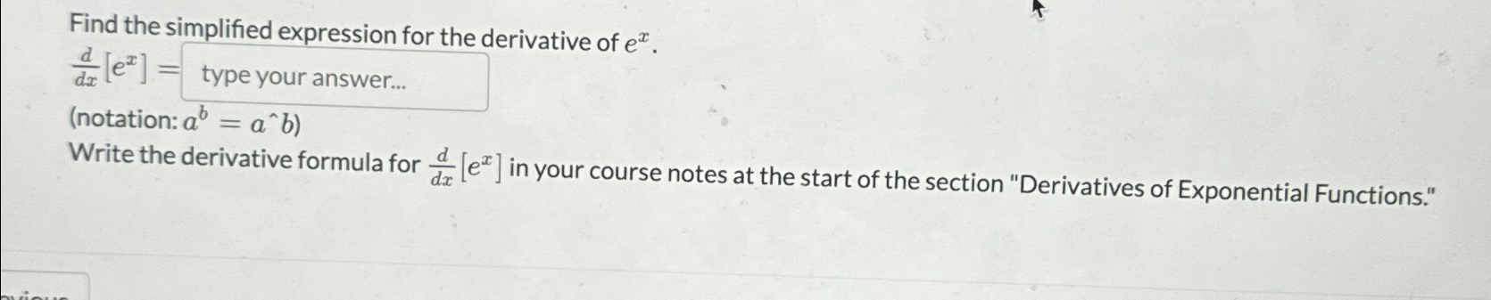 Solved Find the simplified expression for the derivative of | Chegg.com