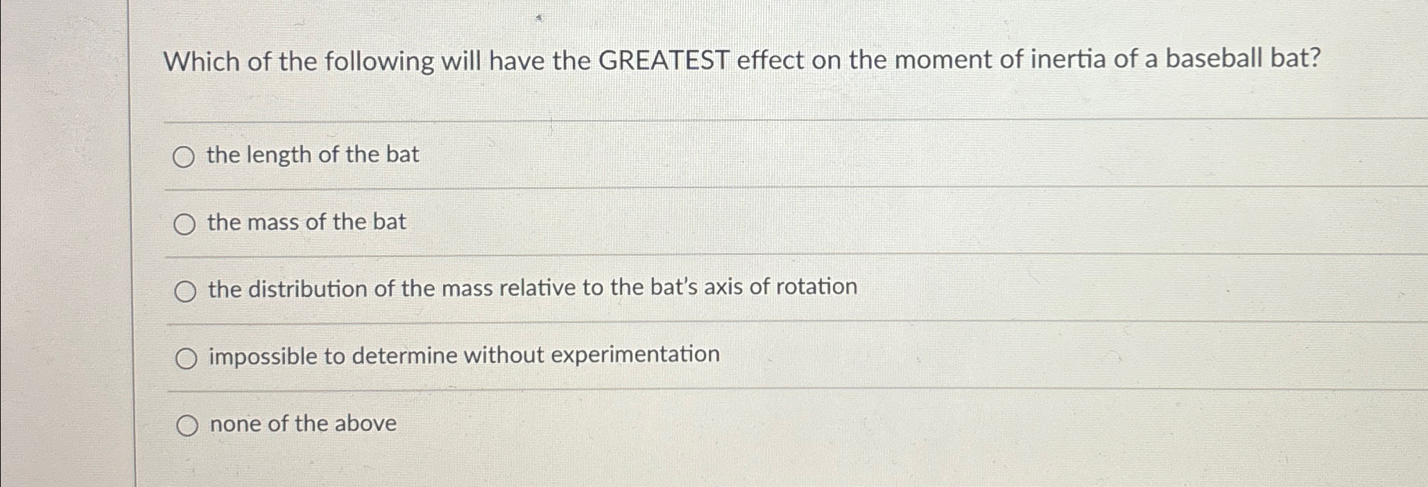 Solved Which of the following will have the GREATEST effect | Chegg.com