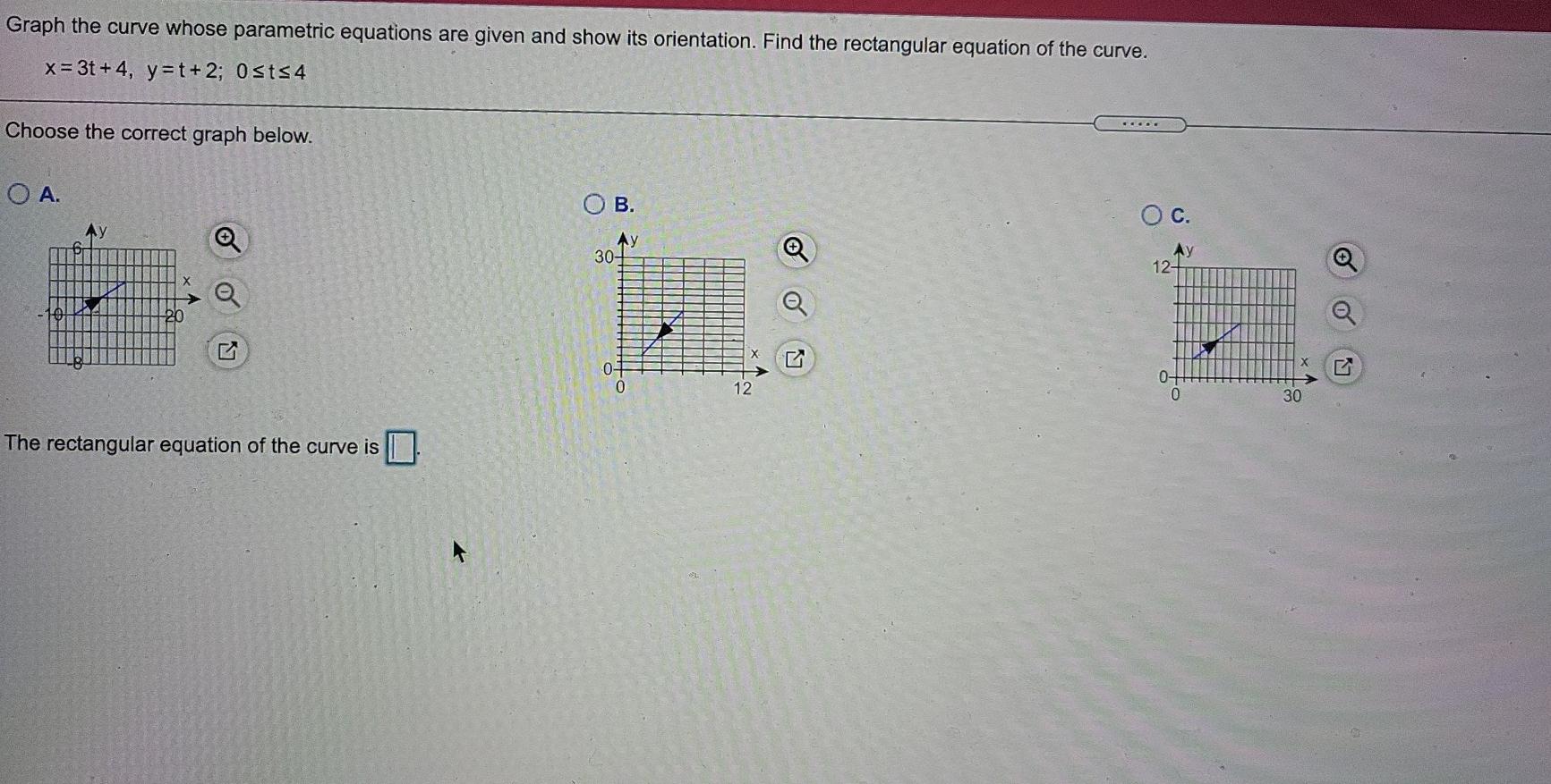 Solved Graph the curve whose parametric equations are given | Chegg.com Solved Graph the curve whose parametric equations are given | Chegg.com