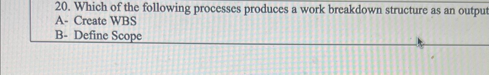 Solved Which of the following processes produces a work | Chegg.com