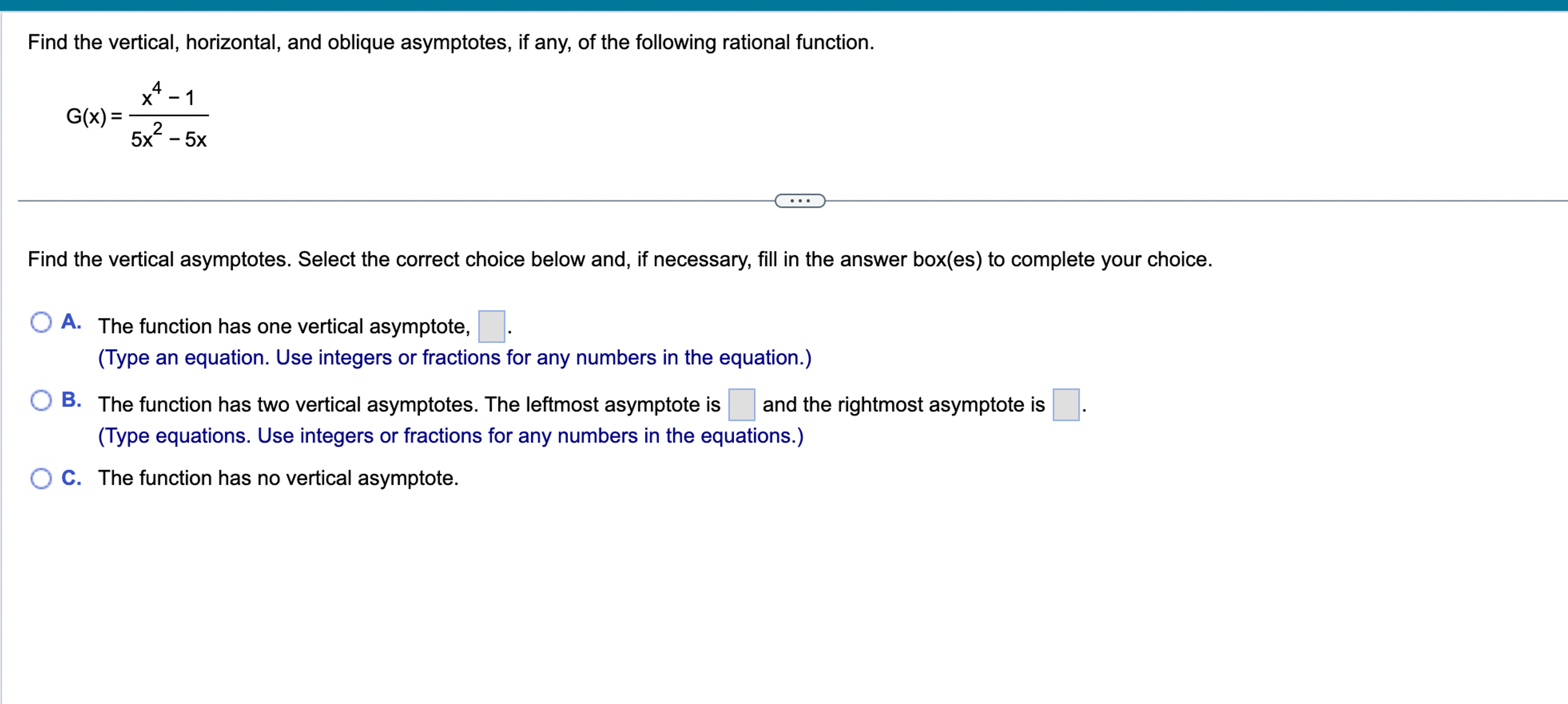Solved Find the vertical, horizontal, and oblique | Chegg.com