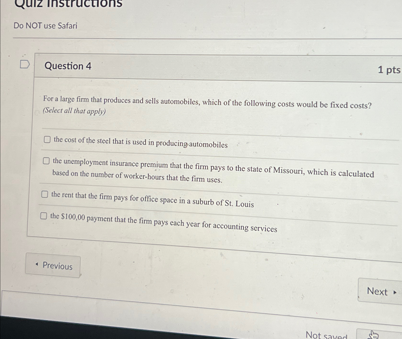 Solved Do NOT use SafariQuestion 41 ﻿ptsFor a large firm | Chegg.com