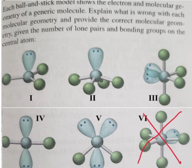 Solved Each ball-and-stick model shows the electron and | Chegg.com