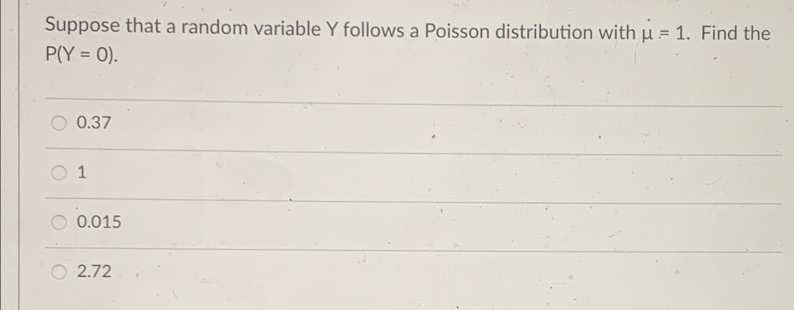 Solved Suppose that a random variable Y ﻿follows a Poisson | Chegg.com