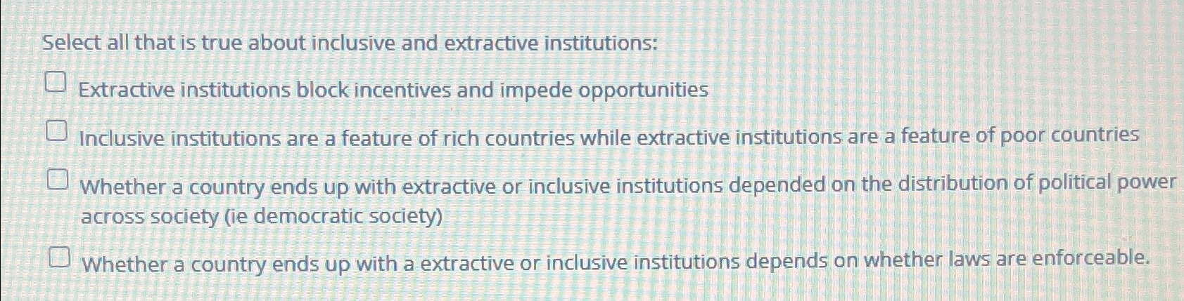 Solved Select all that is true about inclusive and | Chegg.com