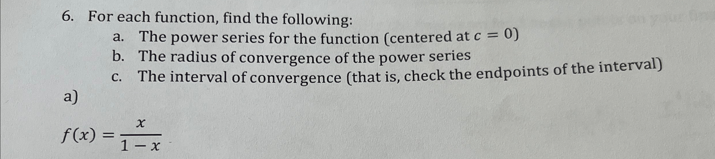 Solved For each function, find the following:a. ﻿The power | Chegg.com