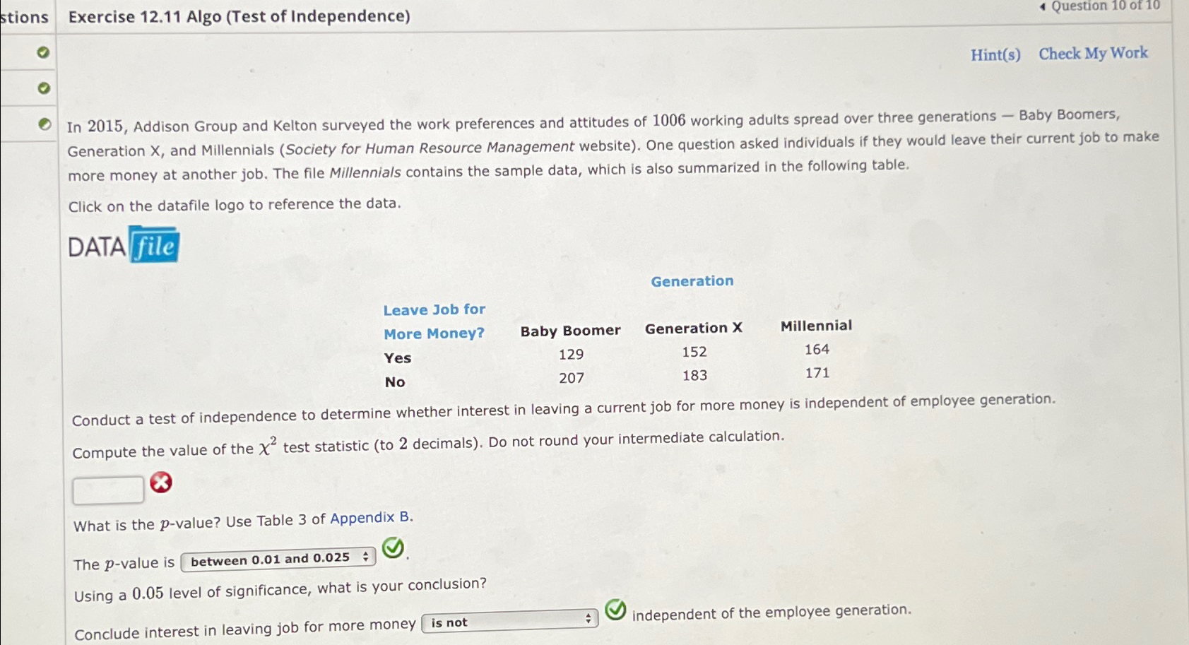 Solved Exercise 12.11 ﻿Algo (Test of Independence)4 | Chegg.com
