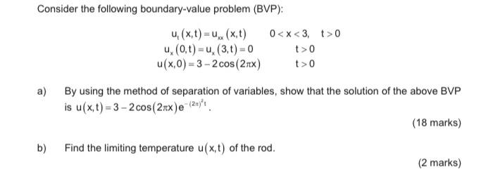 Solved Consider the following boundary-value problem (BVP): | Chegg.com