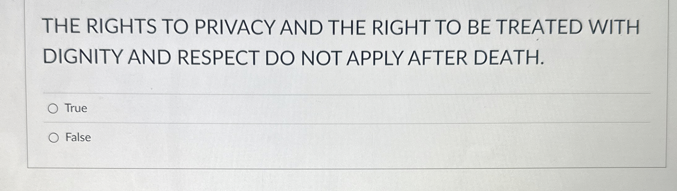 Solved THE RIGHTS TO PRIVACY AND THE RIGHT TO BE TREATED | Chegg.com